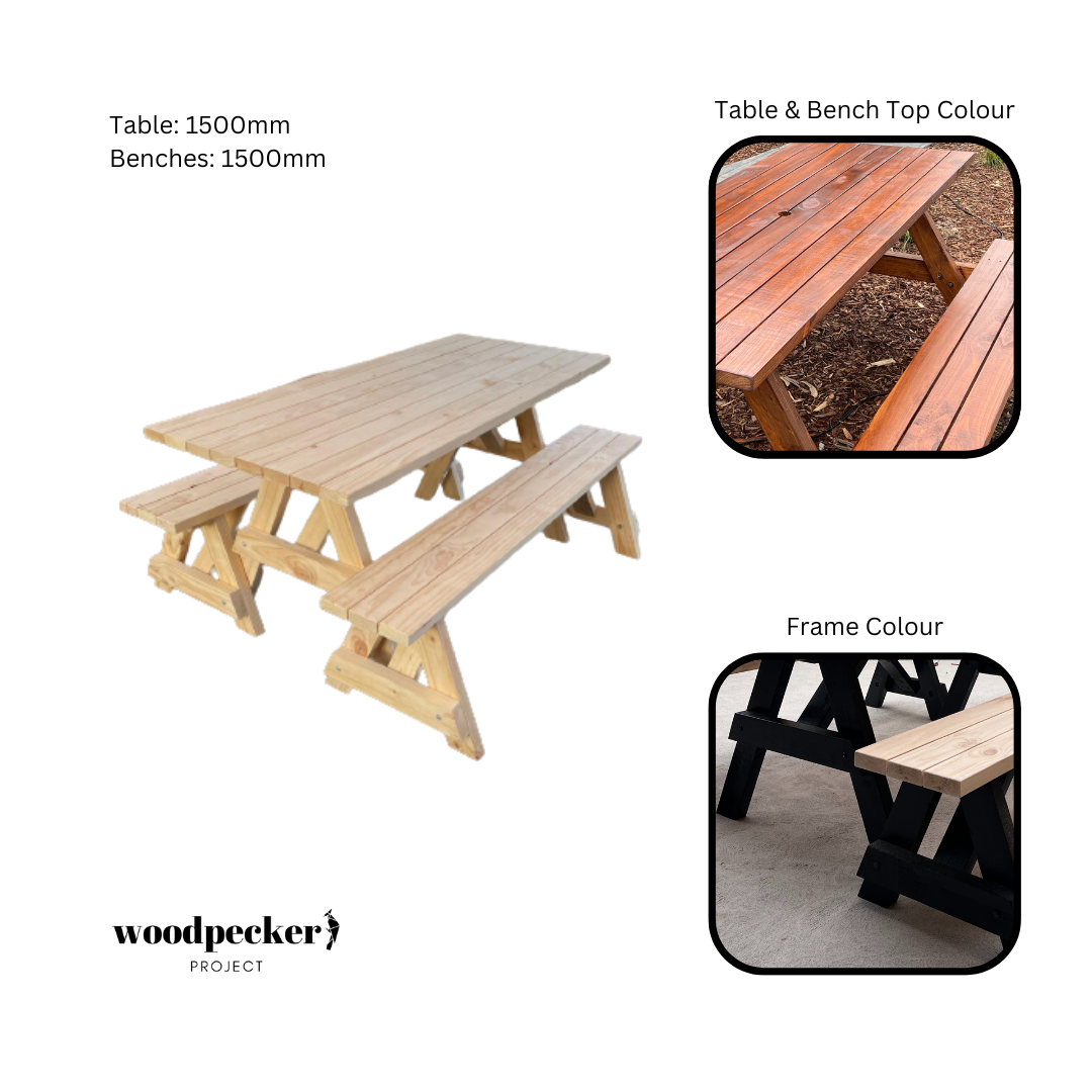 Separated Picnic Table Set – Woodpecker Project