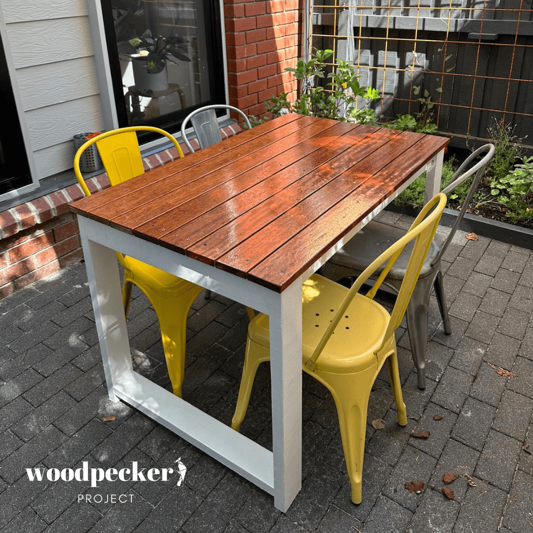 Merbau Outdoor Table Set – Woodpecker Project